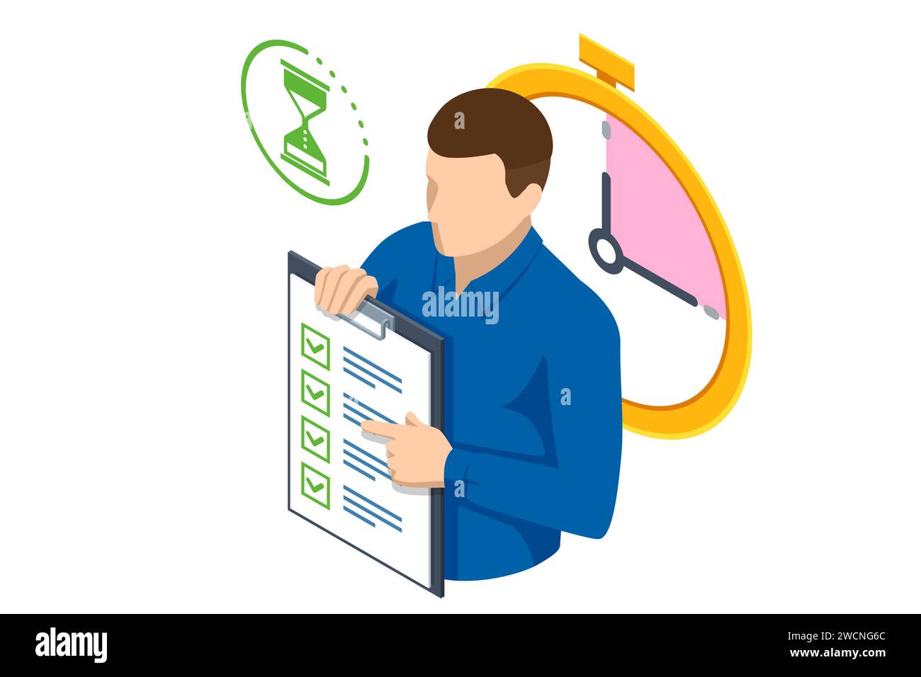 Isometric Reminder Concept. Business planning ,events, reminder and ...