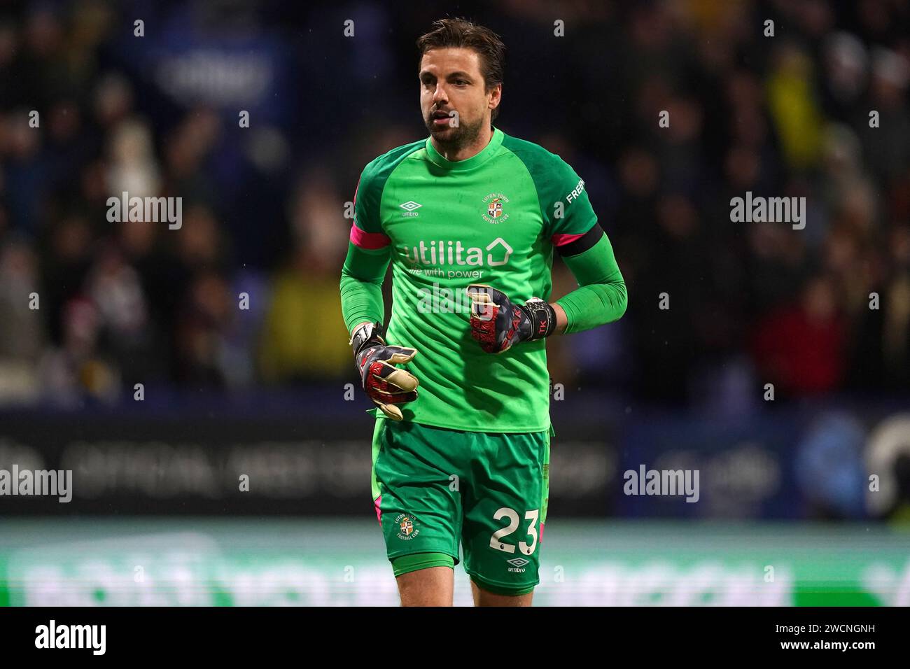 Luton Town goalkeeper Tim Krul in action during the Emirates FA Cup ...