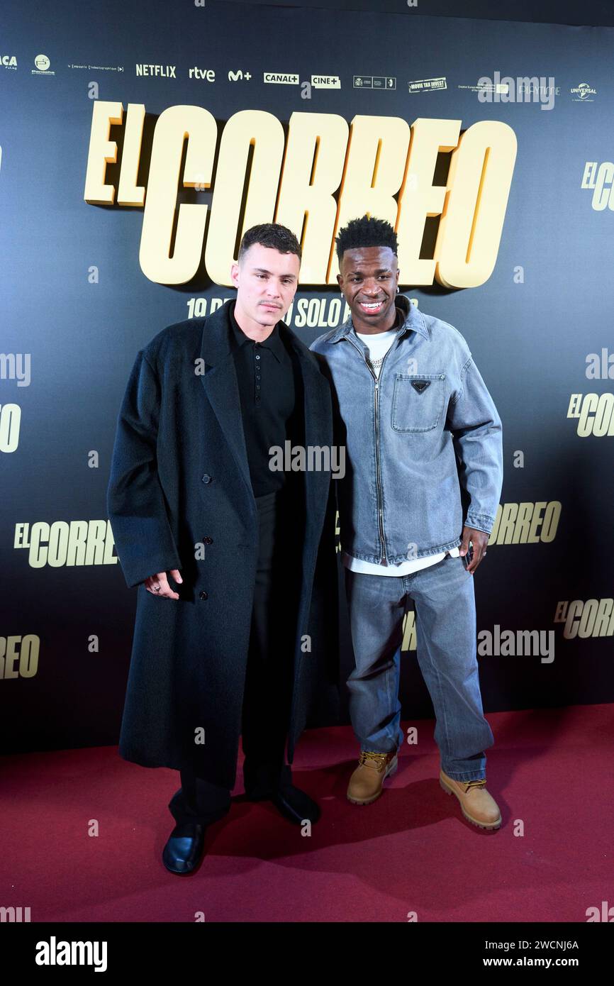 Madrid. Spain. 20240116, Vinicius Junior, Aron Piper attends ‘El Correo ...