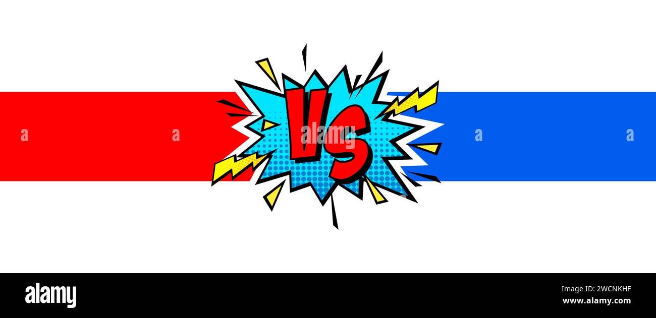 Cartoon comic background. Vs, fight versus. Comics book colorful ...