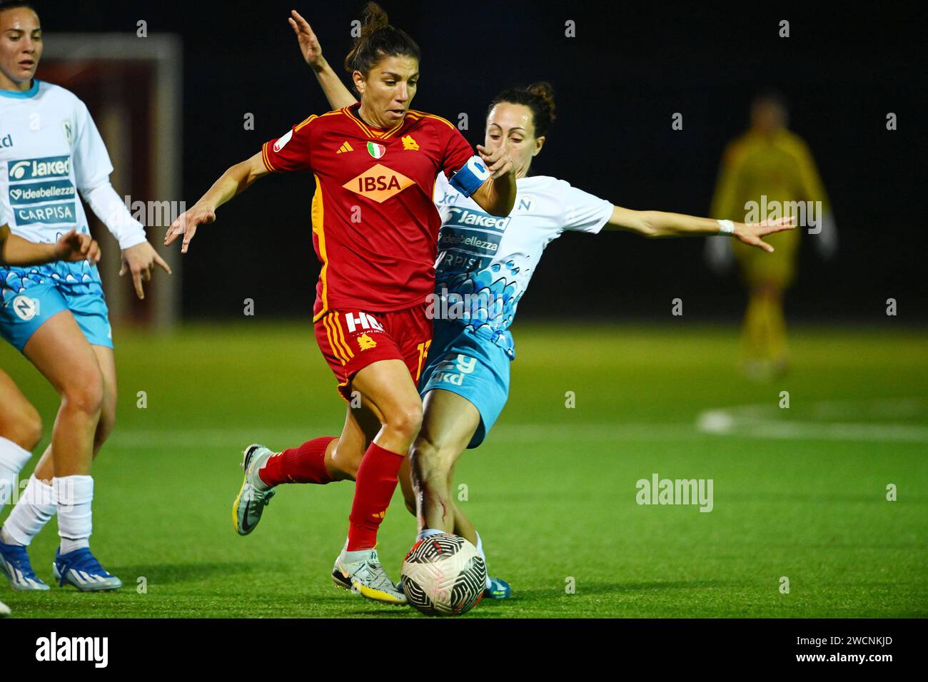 Elisa Bartoli of AS Roma Women and Nina Kajzba of Napoli femminile ...