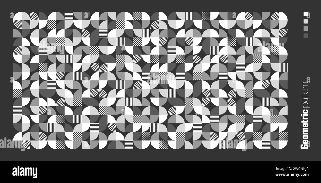 Geometric trendy pattern, Bauhaus style. Modern background with simple ...