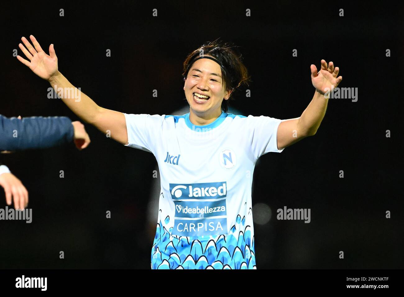 Miharu Kobayashi of Napoli femminile celebrates after scoring a goal ...