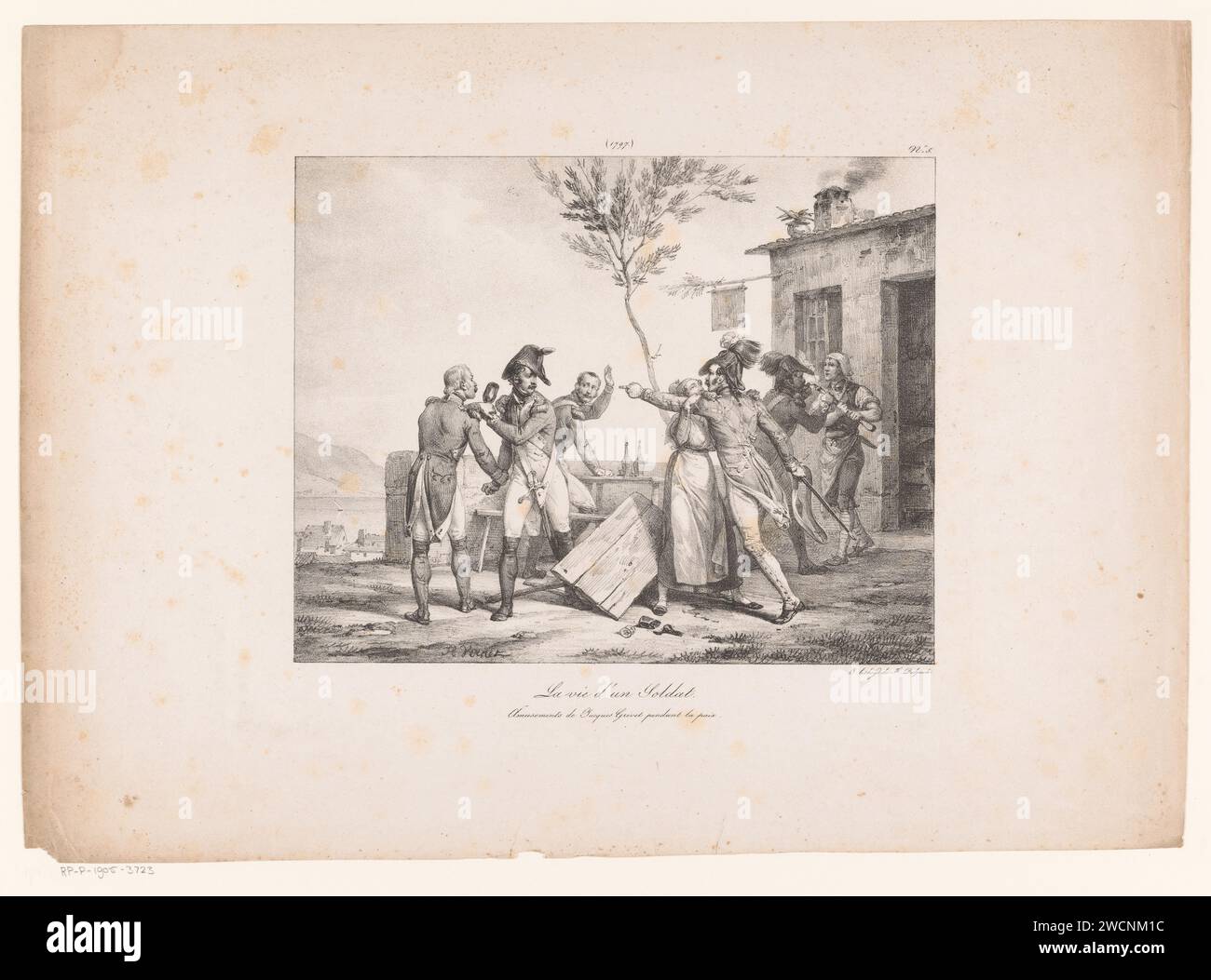 Soldier Jacques Grivet celebrates De Vrede, 1797, Horace Vernet, 1818 ...