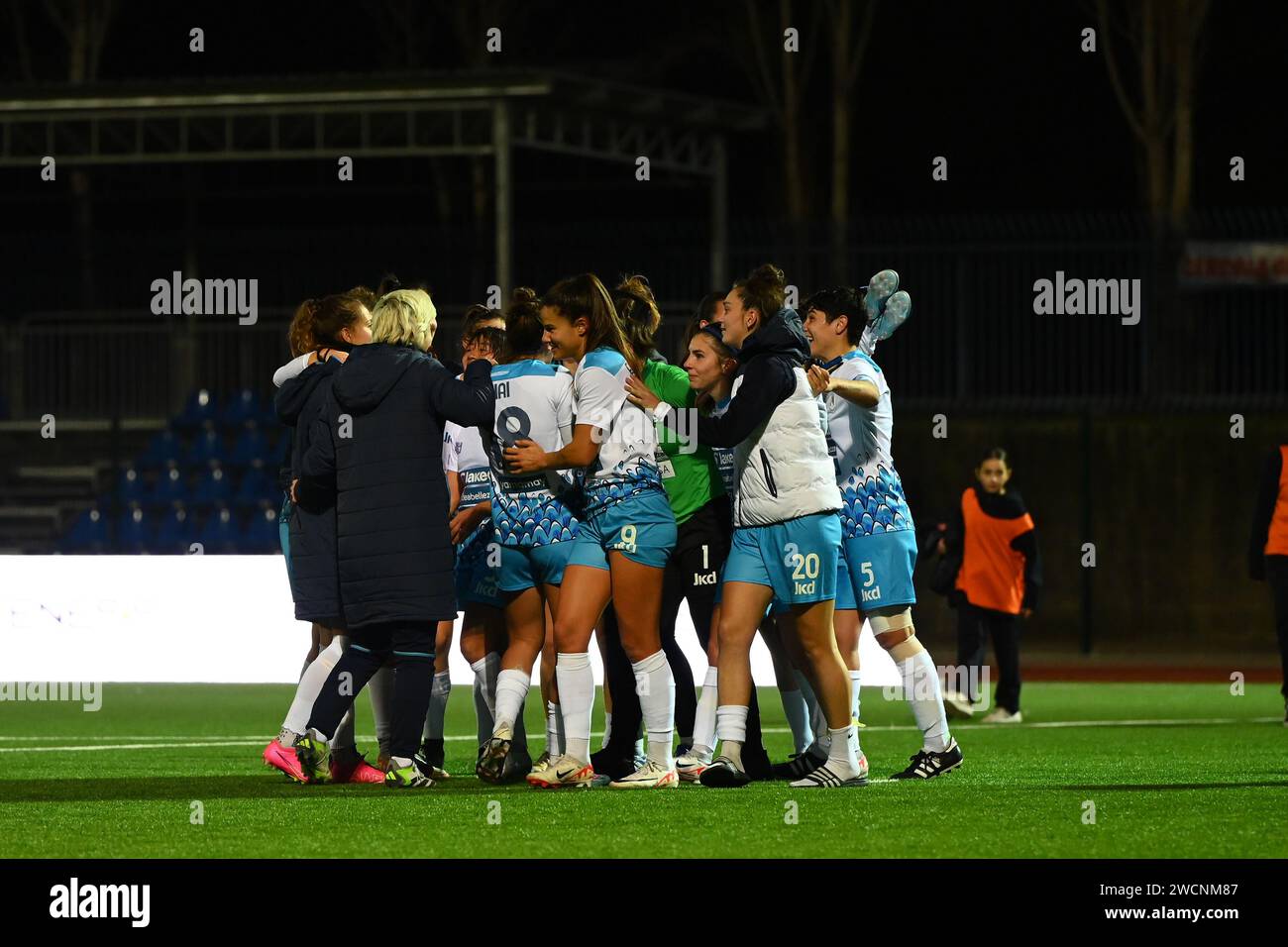 Players of Napoli Women celebrate winning the Women's Coppa Italia ...