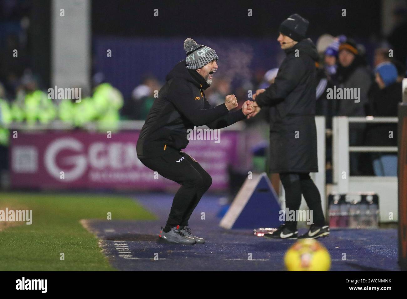 Eastleigh, UK. 16th Jan, 2024. Newport County Manager Graham Coughlan ...