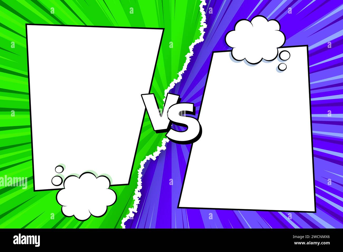 Cartoon comic background. Fight versus. Comics book colorful ...