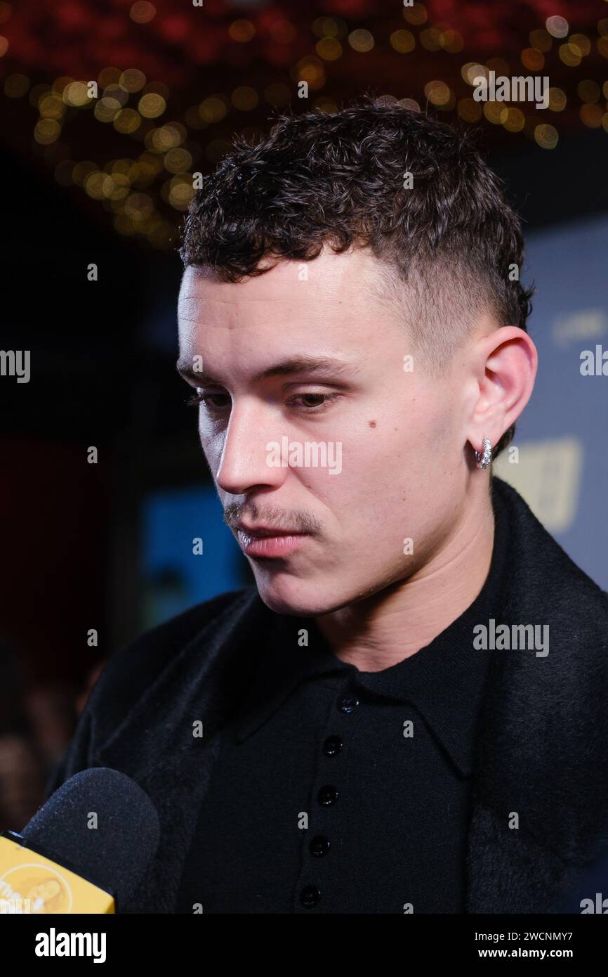 Madrid, Spain. 16th Jan, 2024. Aron Piper attends the Madrid photocall ...
