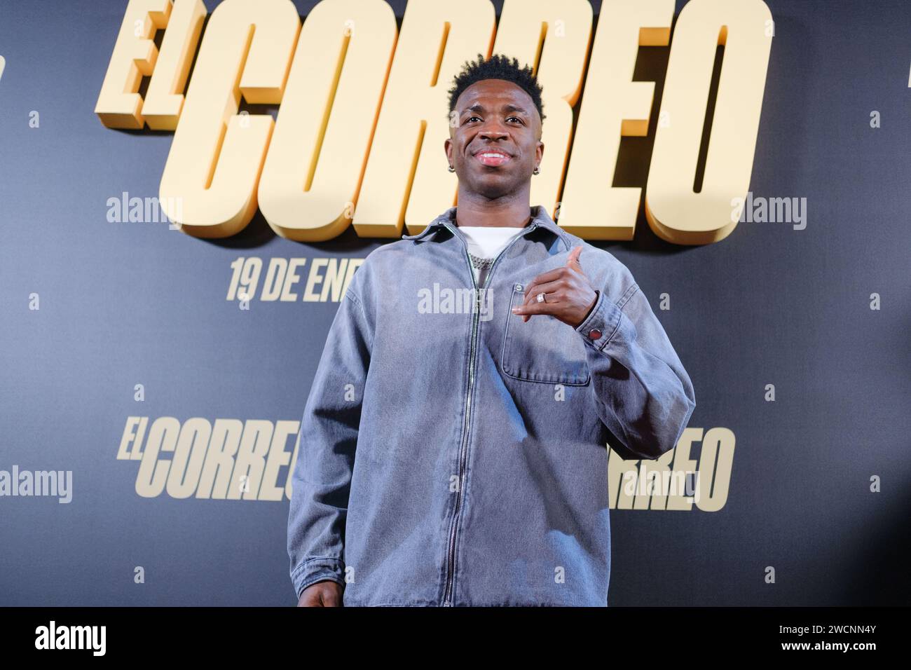 Vinicius Junior attends the Madrid photocall premier for "El Correo" at ...