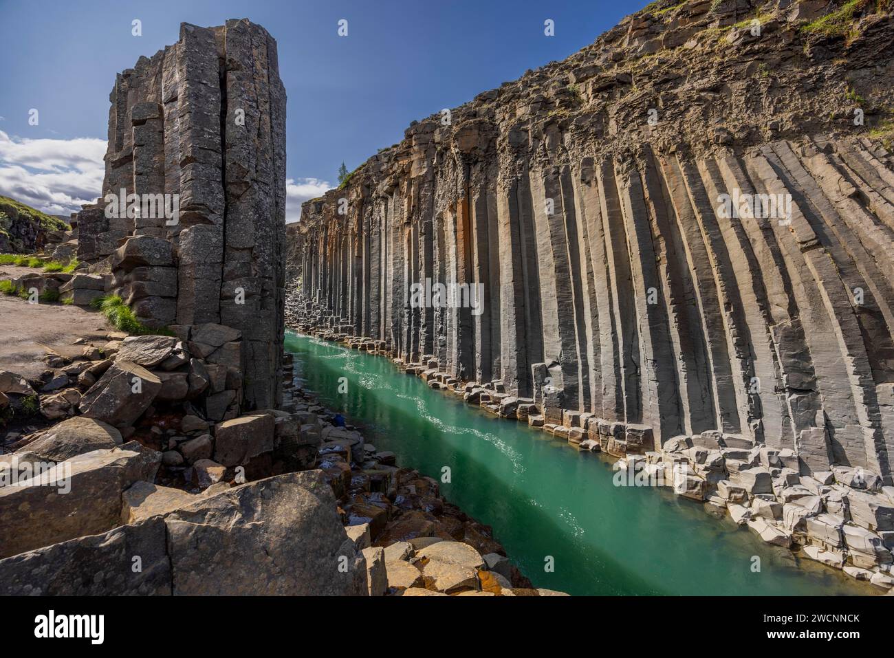 Studlagil Canyon, basalt columns, largest collection of basalt columns ... Studlagil Canyon, basalt columns, largest collection of basalt columns ...