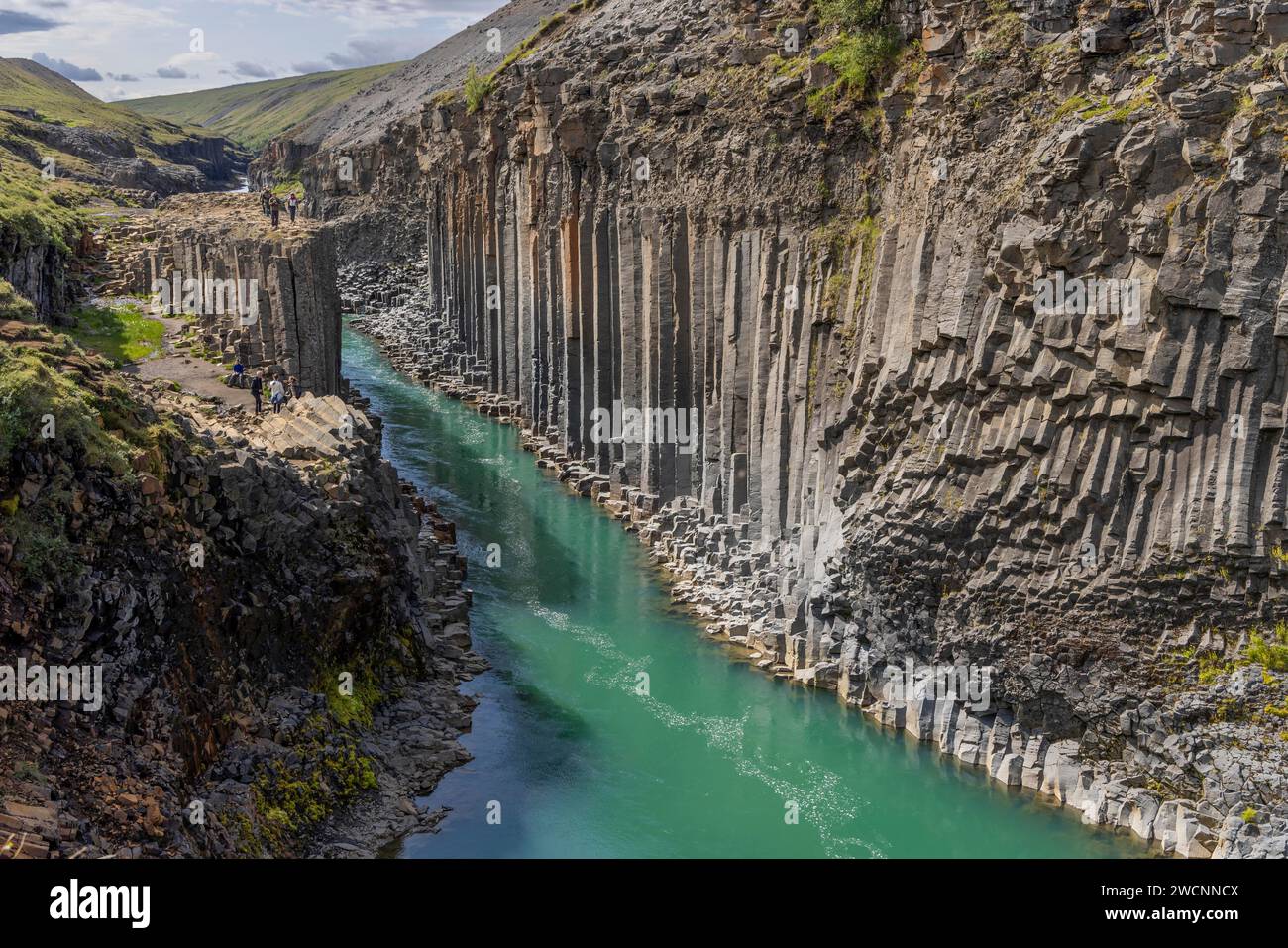 Studlagil Canyon, basalt columns, largest collection of basalt columns ...