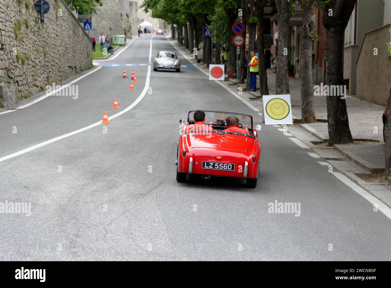 Mille Miglia 2014 or 1000 Miglia, no. 308, Triumph TR 2 Sports, model year 1954, rear no. 279 ...