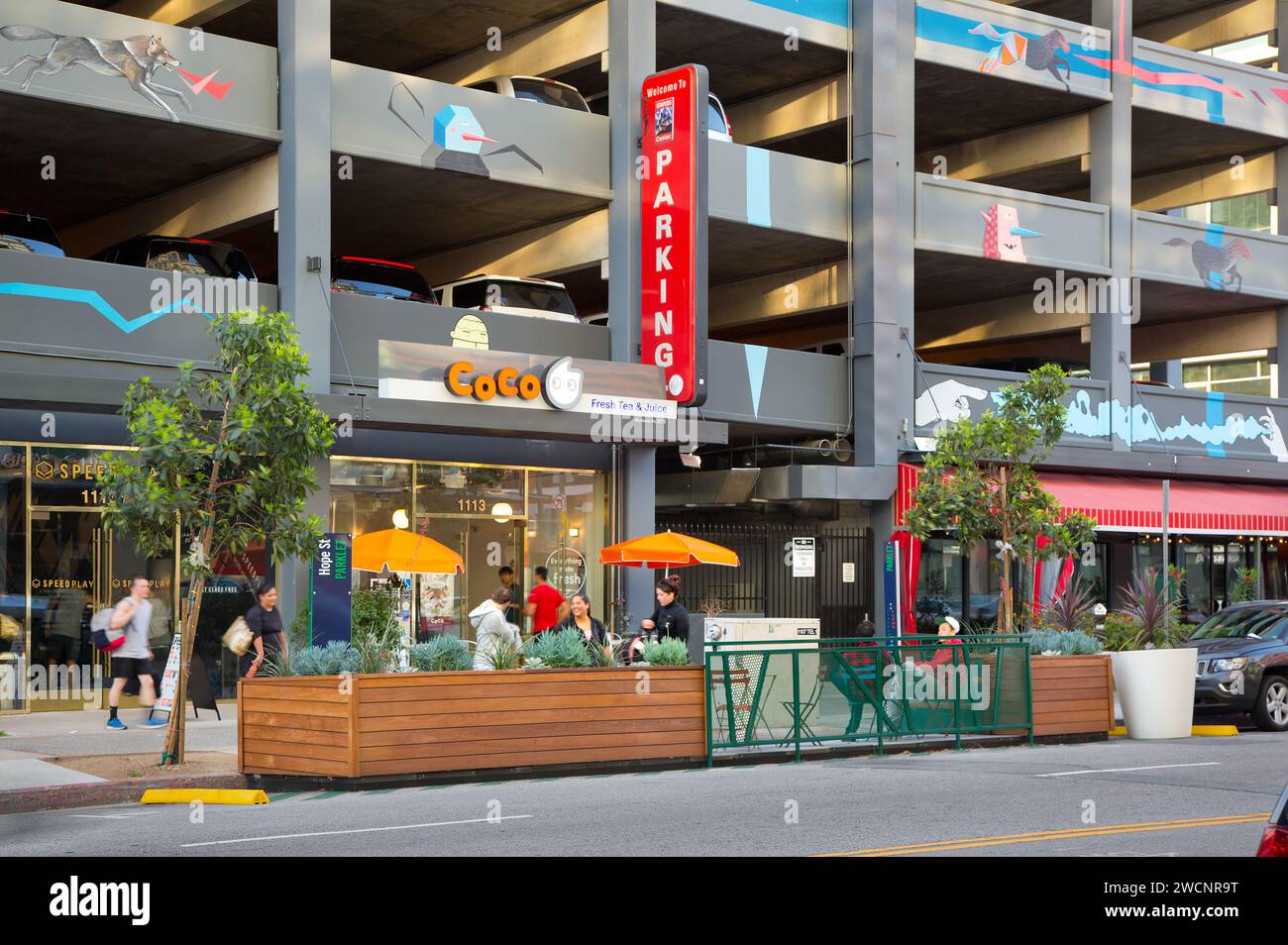 Converting on street parking spaces hi-res stock photography and images - Alamy