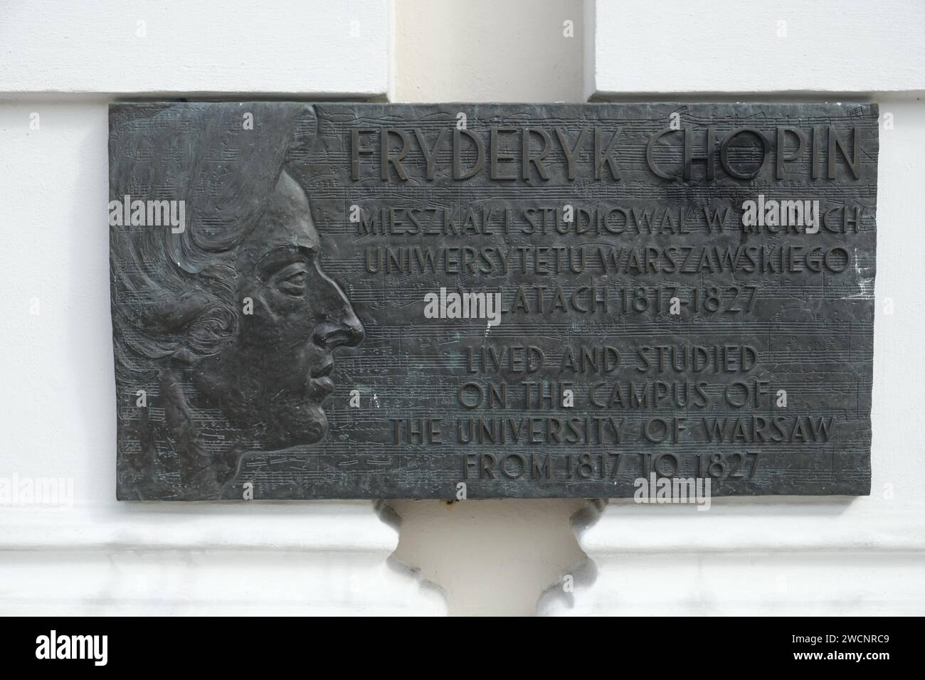 Rederic Chopin memorial plaque, Uniwersytet Warszawski, Krakowskie ...