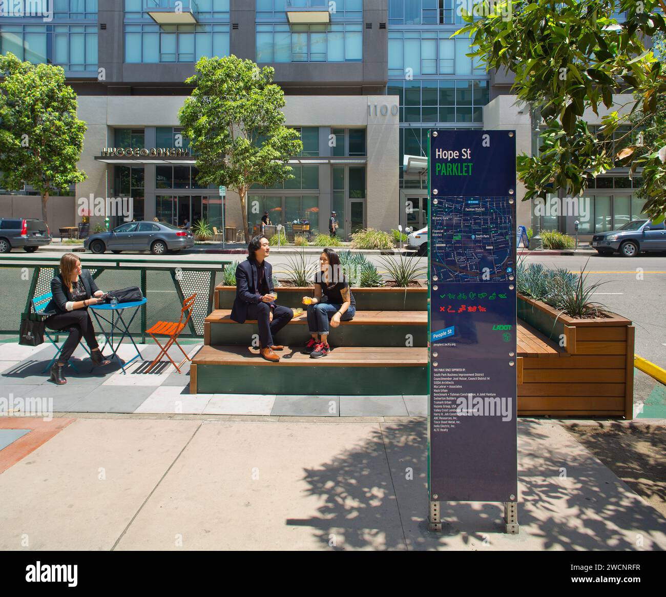 Parklet in Los Angeles, by the LADOT Livable Streets "People St ...