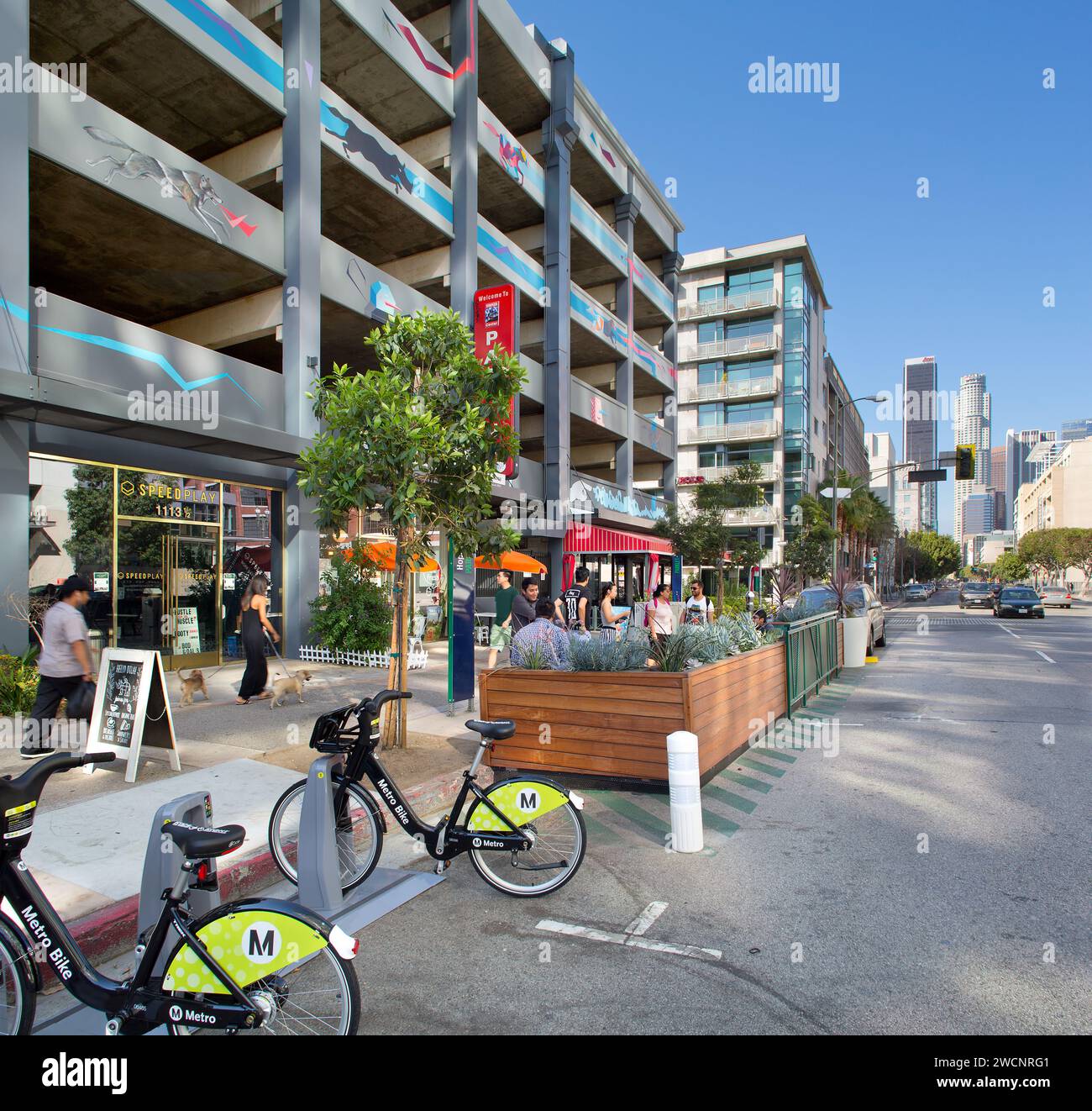 Converting on street parking spaces hi-res stock photography and images - Alamy
