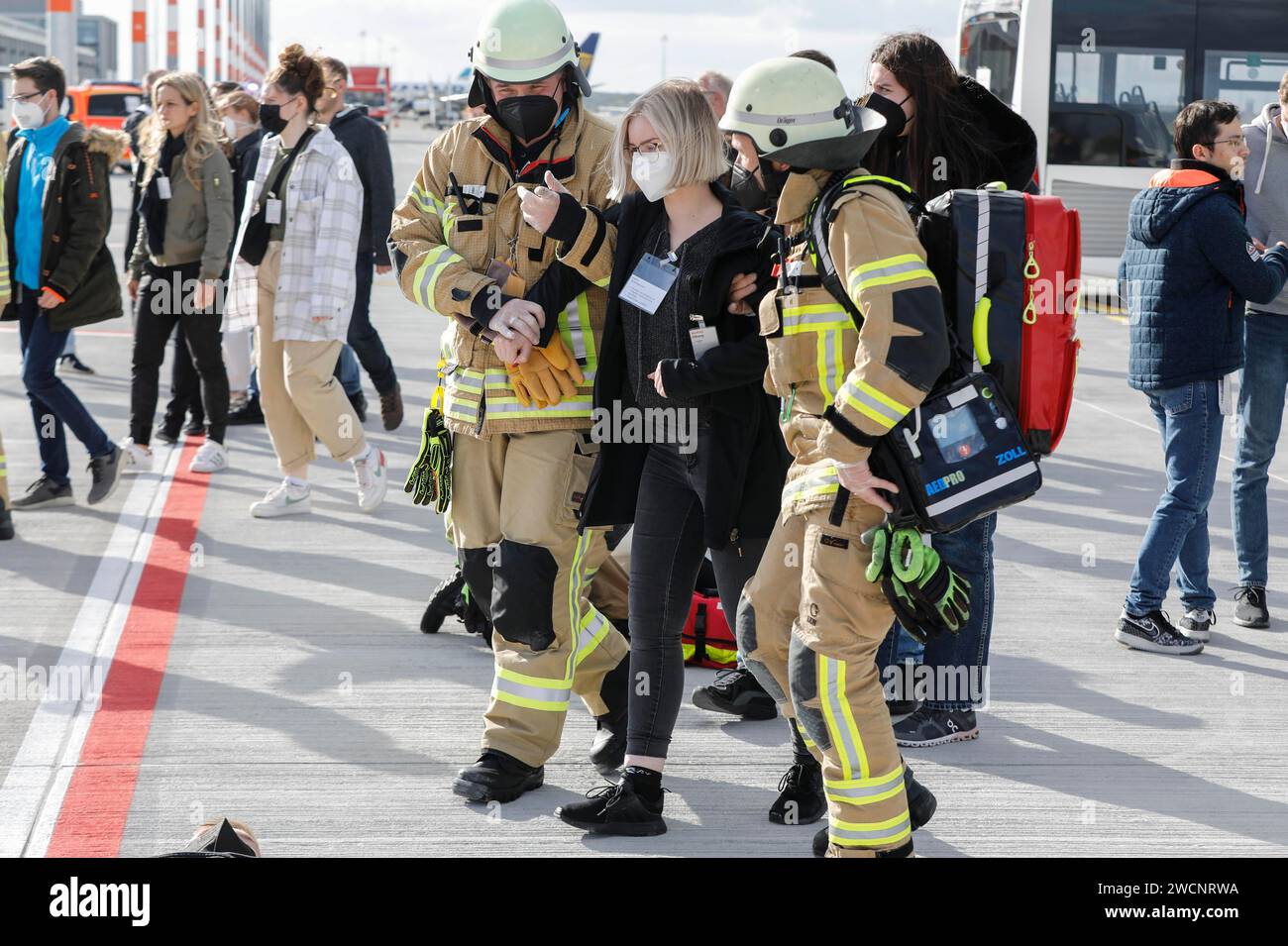 EASA emergency exercise at BER Airport, emergency services rehearsed an ...