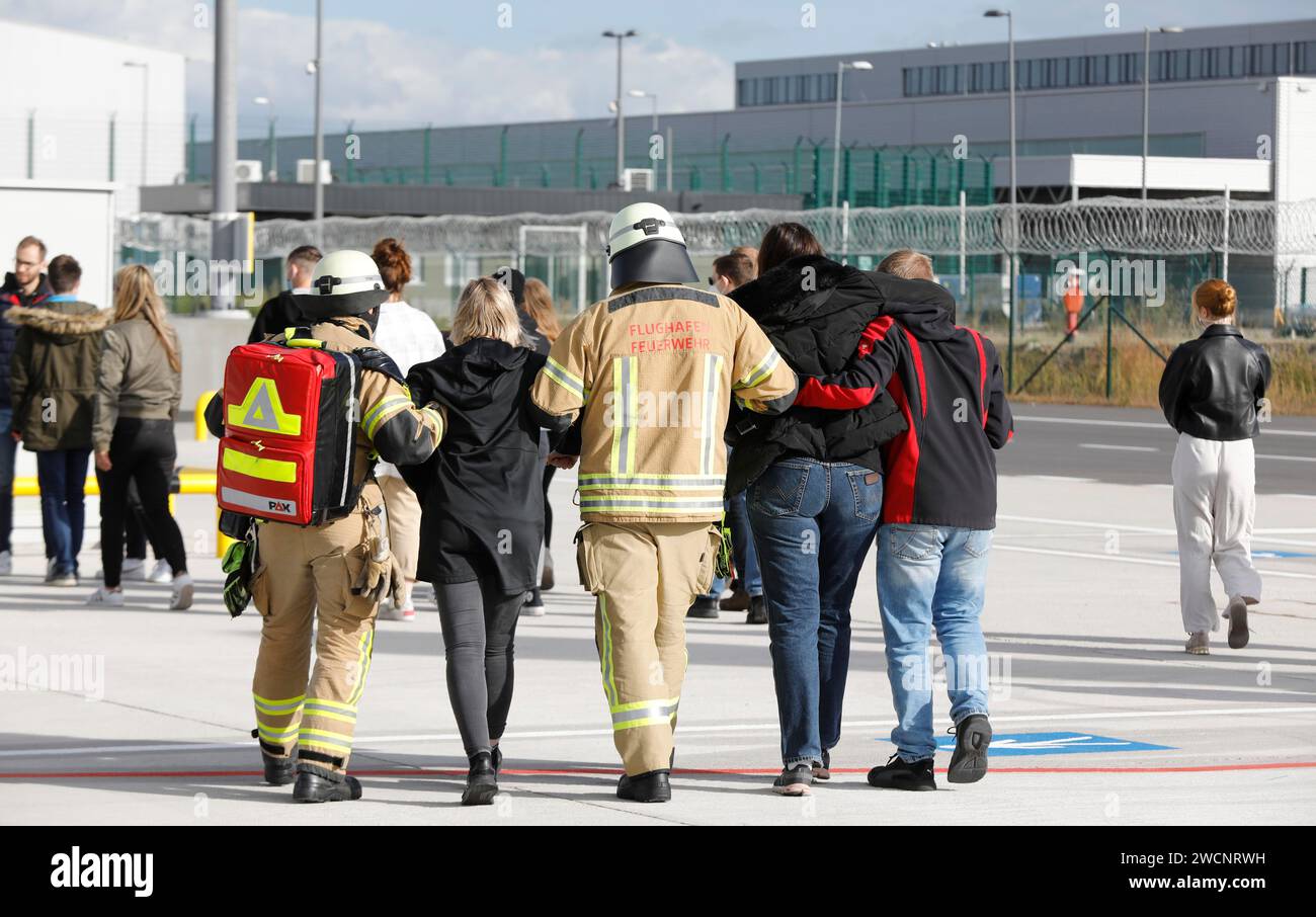 EASA emergency exercise at BER Airport, emergency services rehearsed an ...