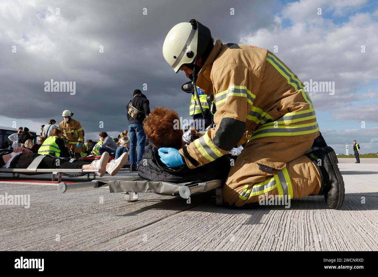 EASA emergency exercise at BER Airport, emergency services rehearsed an ...