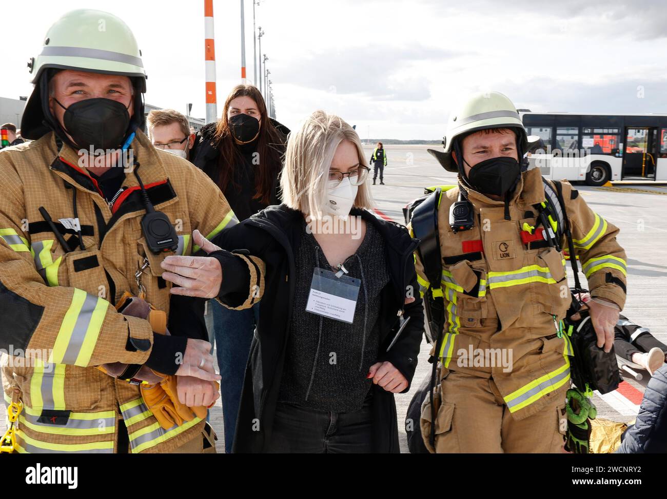 EASA emergency exercise at BER Airport, emergency services rehearsed an ...
