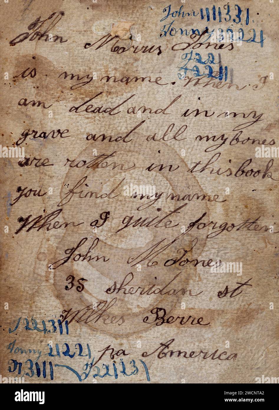 1800s writing hi-res stock photography and images - Alamy