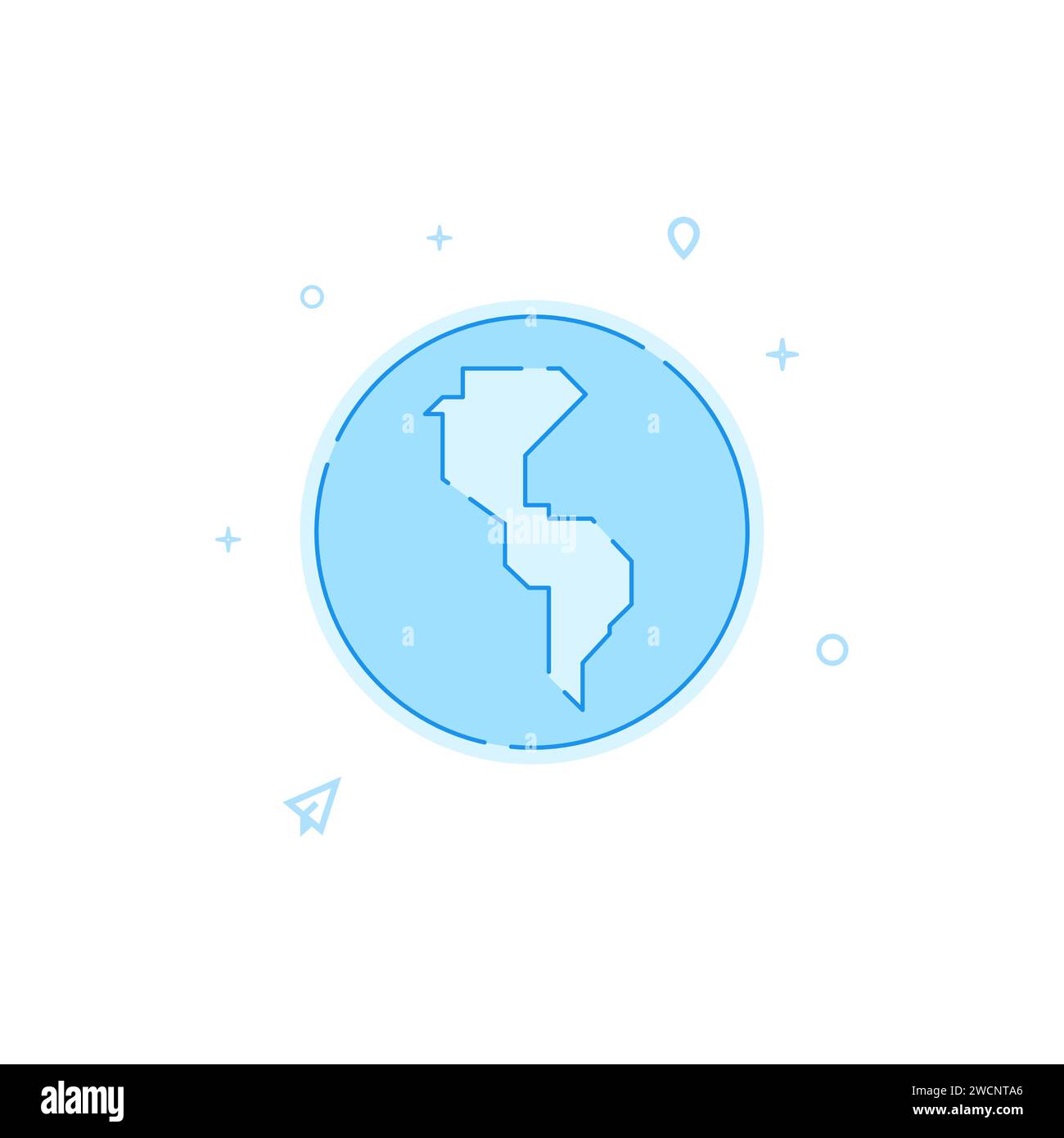 Simple continents icon hi-res stock photography and images - Alamy