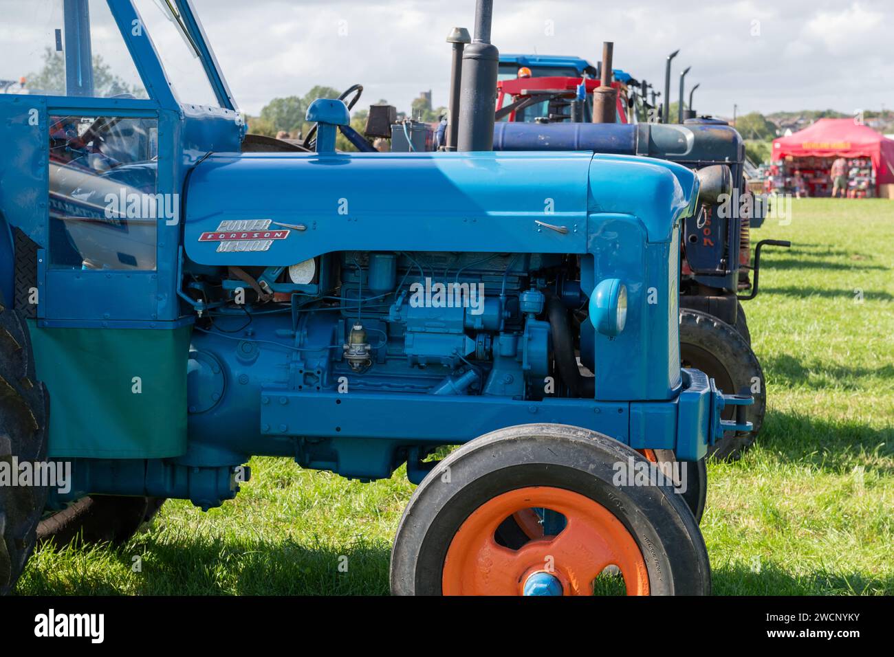 Drayton.Somerset.United kingdom.August 19th 2023.A restored Fordson Power Majorwith a cab is on ...