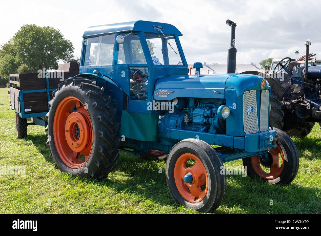 Drayton.Somerset.United kingdom.August 19th 2023.A restored Fordson Power Majorwith a cab is on ...