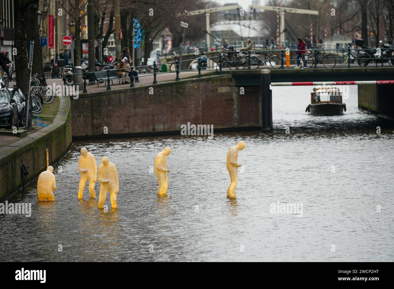 Amsterdam, Netherlands - December 28, 2023: Art installation in ...