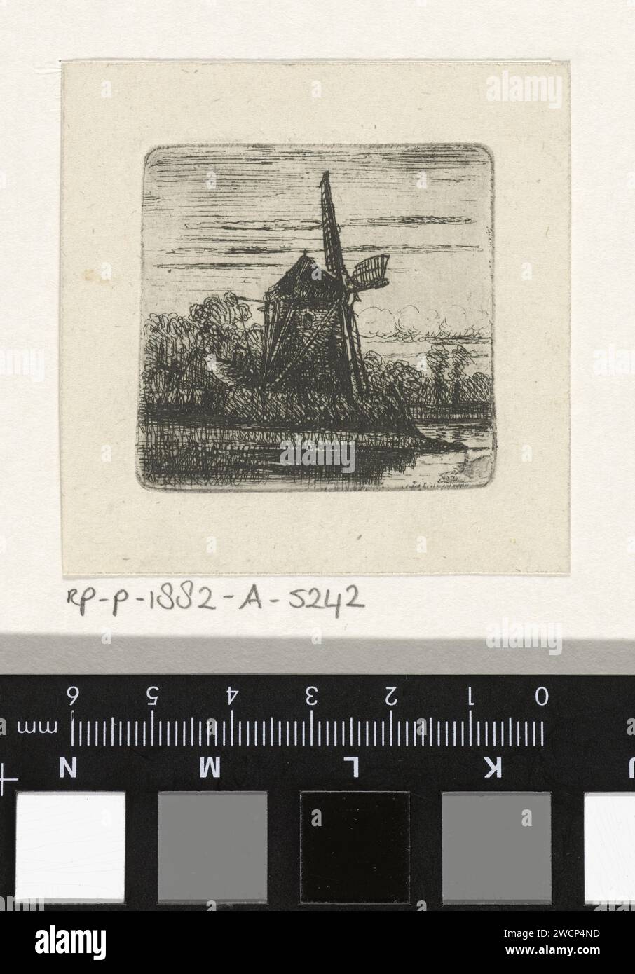 Mill on a river, Jan van Lokhorst, 1847 - 1874 print A mill on the ...