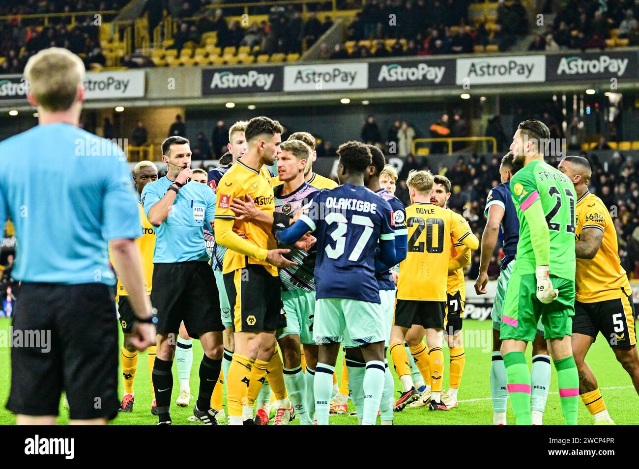 16th January 2024; Molineux Stadium, Wolverhampton, West Midlands ...