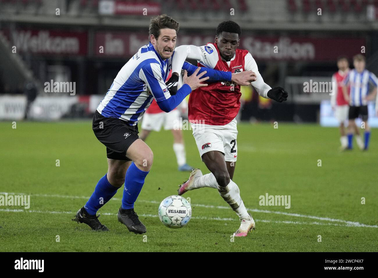 ALKMAAR - (l-r) Danny van den Meiracker of Quick Boys, Ernest Poku of ...