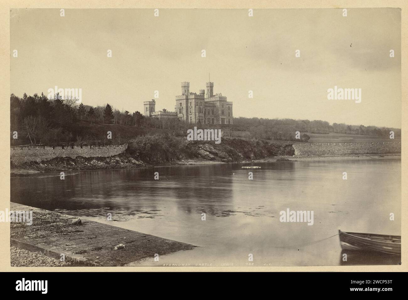 Lews Castle near Stornoway at Lewis in Scotland, James Valentine, 1851 ...