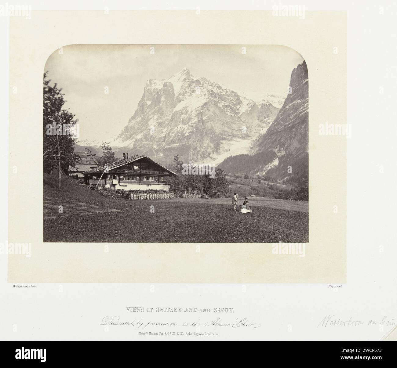 View of the Wetterhorn from Grindelwald, William England, 1863 - 1865 ...