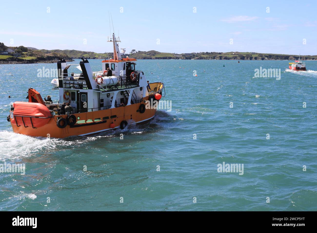 Cape Clear Ferry leaving Baltimore Harbour West Cork Ireland Stock ...