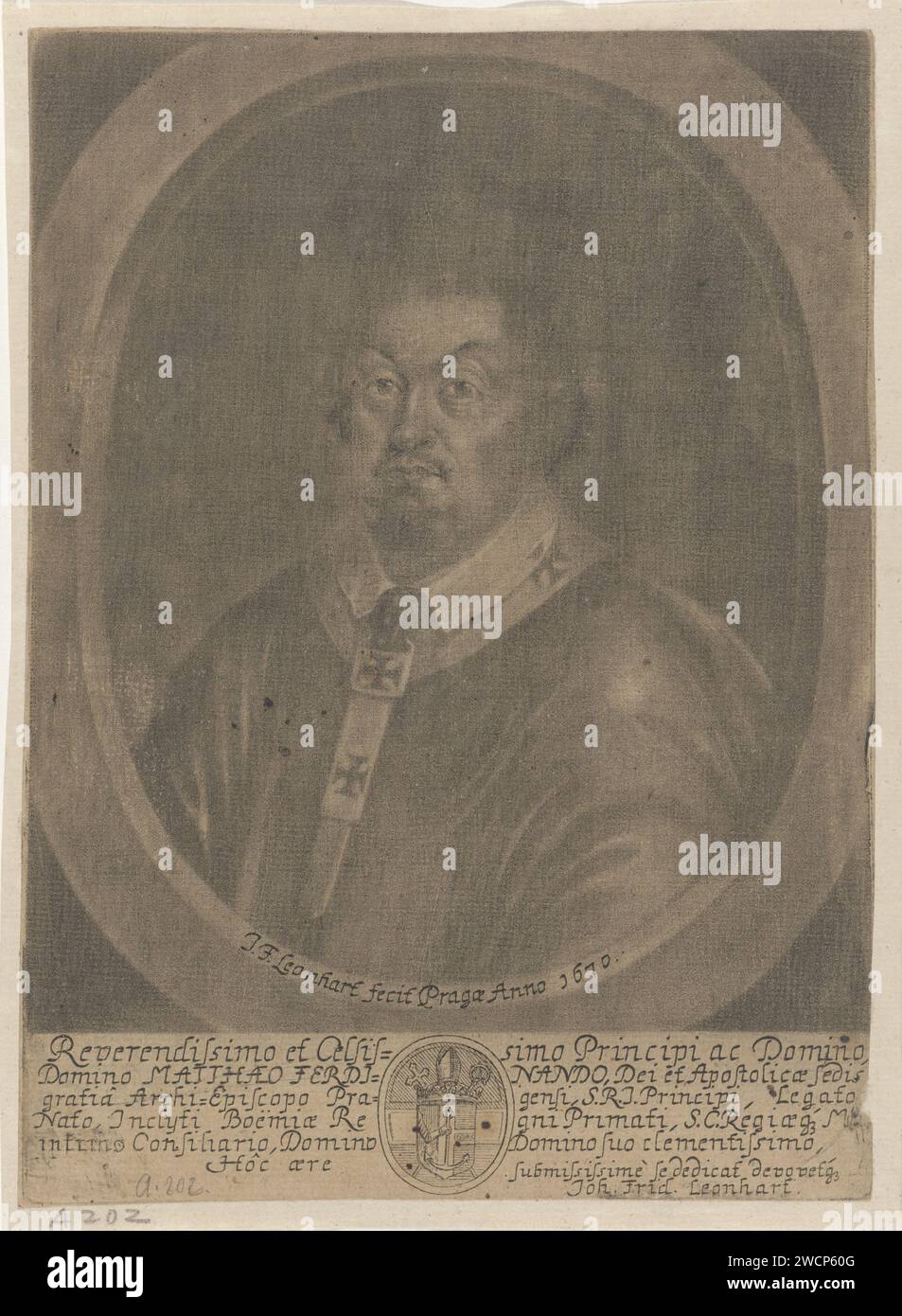 Portrait of Matthäus Ferdinand Sobek von Bilenberg, Archbishop van ...