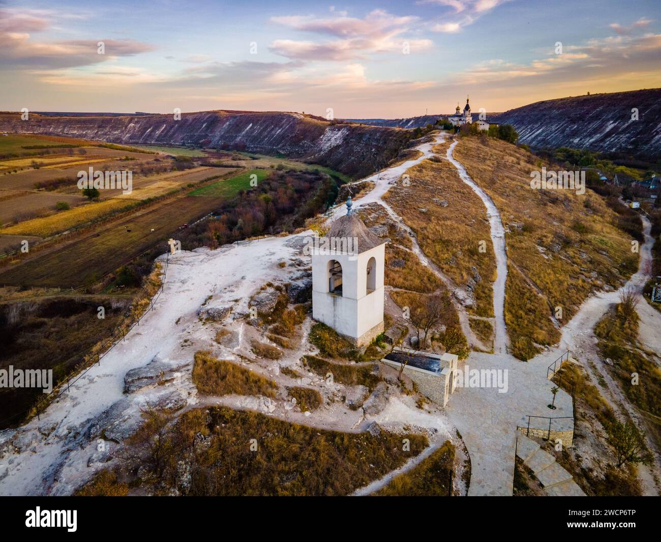 aerial view of cave monastery in butuceni moldova Stock Photo - Alamy