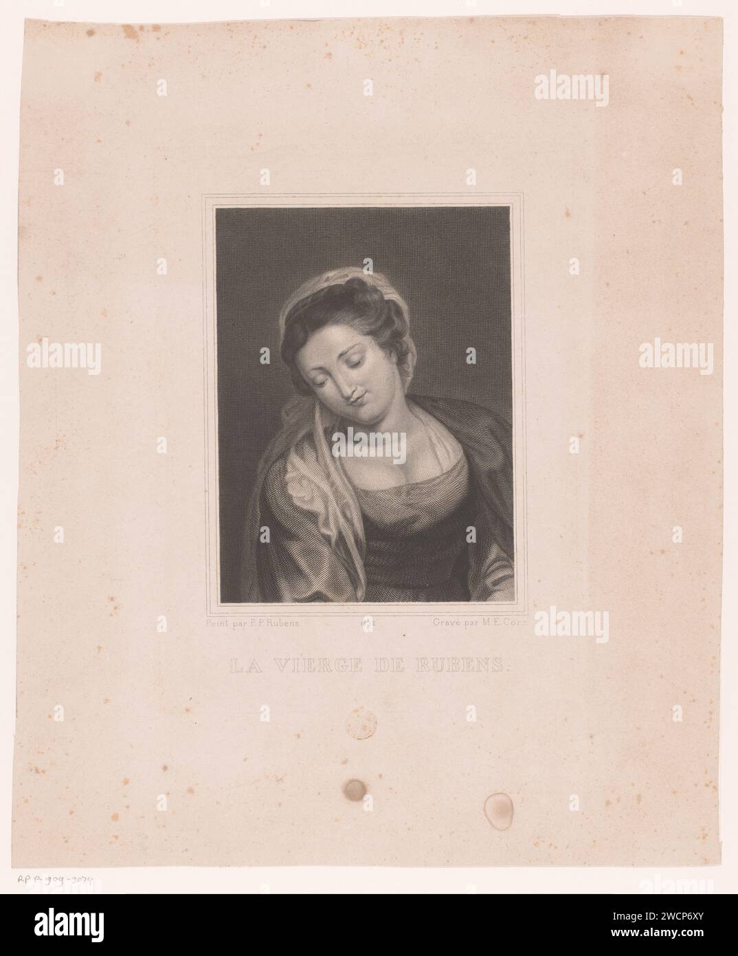 Virgin Maria, Erin Corr, After Peter Paul Rubens, 1832 print paper ...