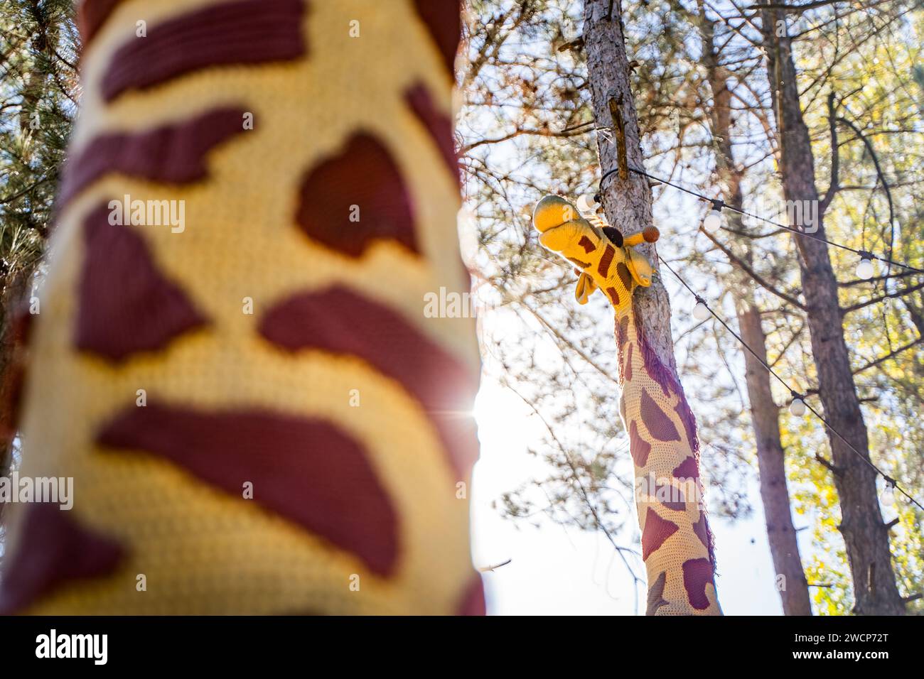 tree decoration with giraffe Stock Photo - Alamy
