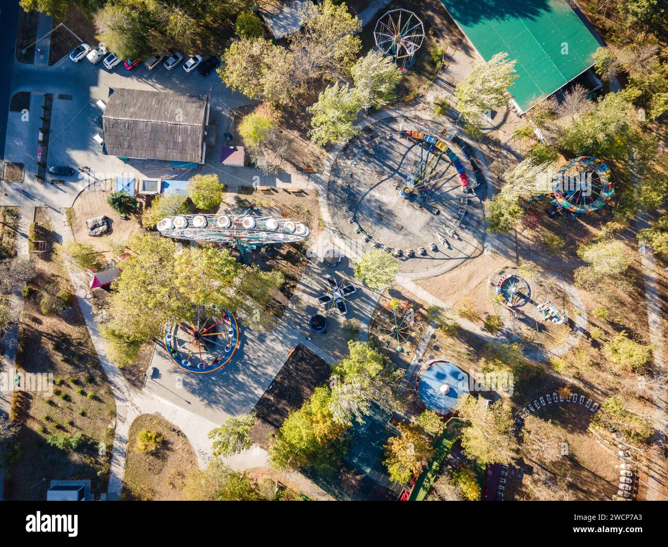Aerial panorama amusement city park hi-res stock photography and images ...
