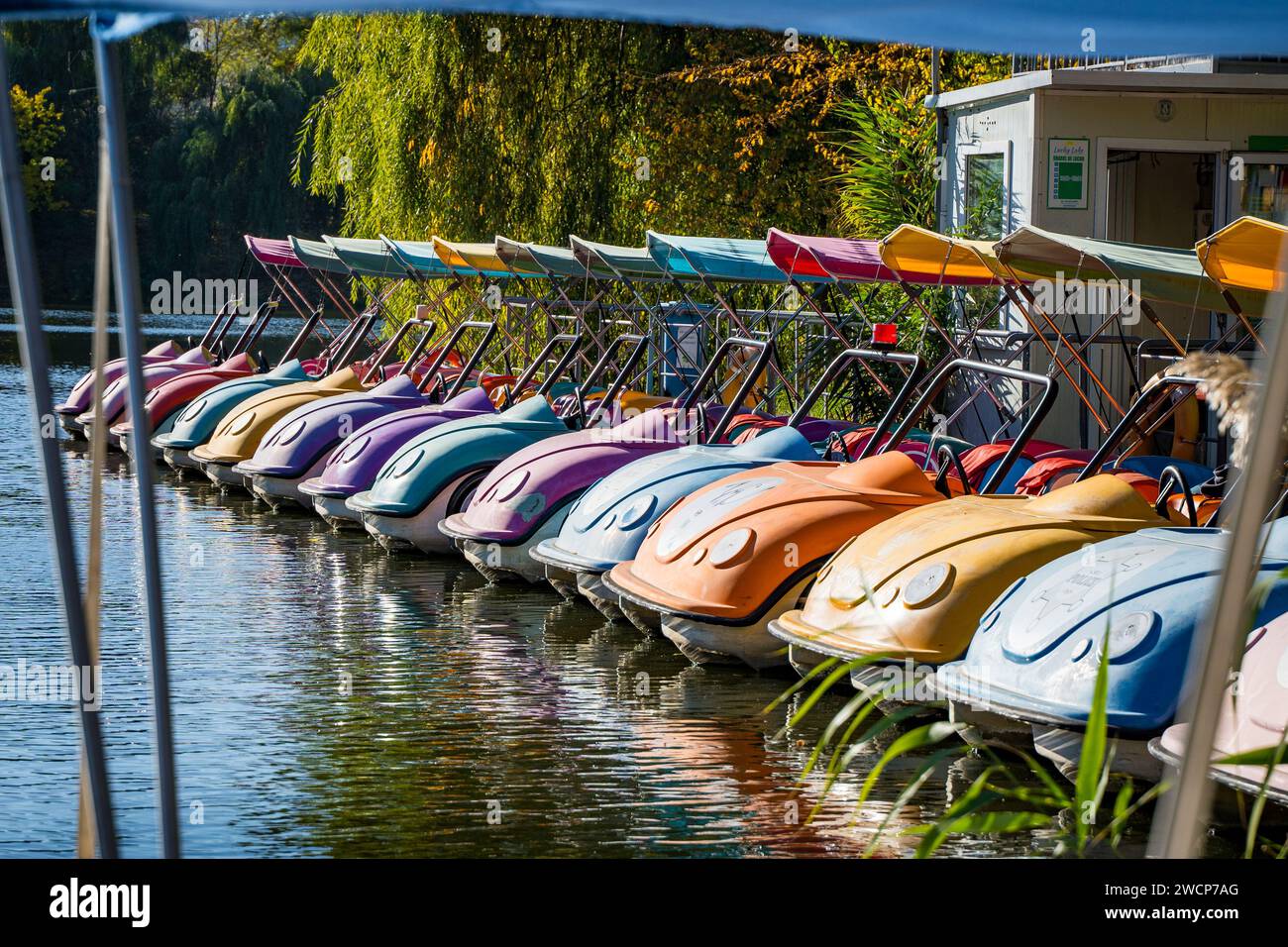 colorful boat cars in the harbor in chisinau Stock Photo - Alamy