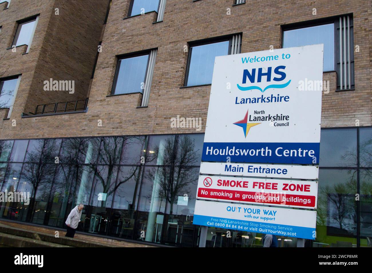 Houldsworth Centre Sign Board, Wishaw Town Centre Stock Photo - Alamy