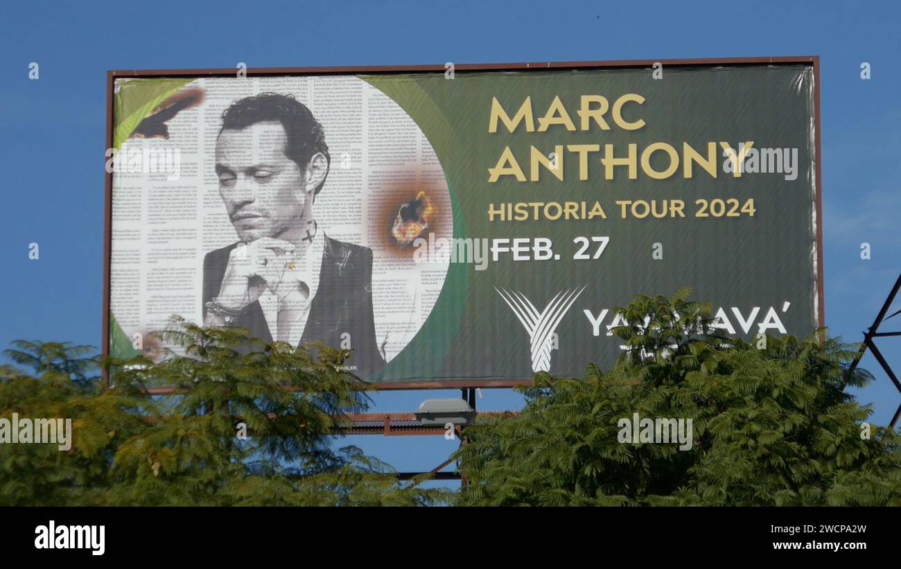 Los Angeles, California, USA 13th January 2024 Marc Anthony History ...