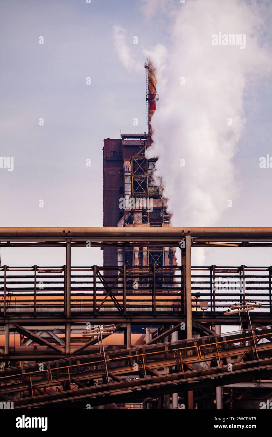 Large briquetted iron making furnace Stock Photo - Alamy