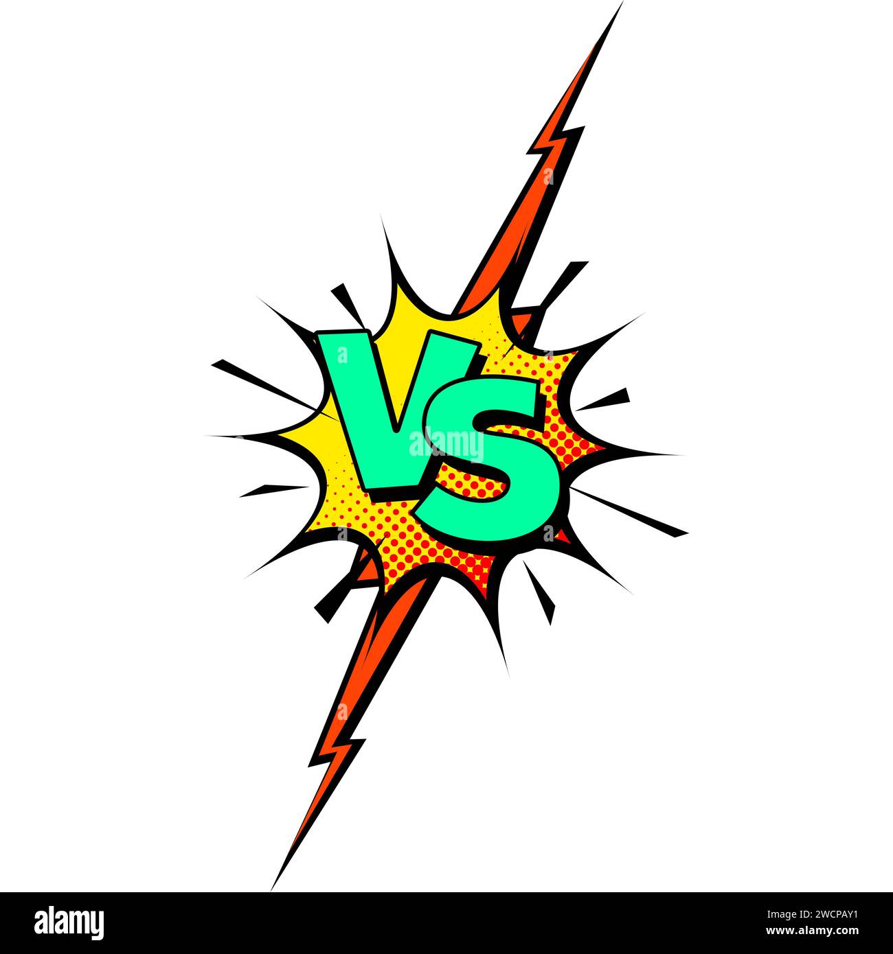 Cartoon comic background. Vs, fight versus. Comics book colorful ...