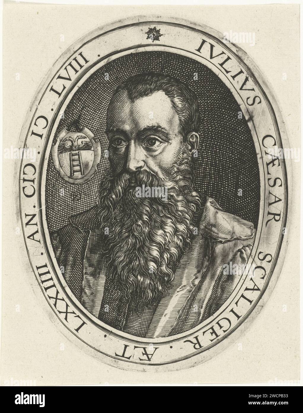 Portret Van Julius Caesar Scaliger, Zachary of Dolaught, after Hendrick ...