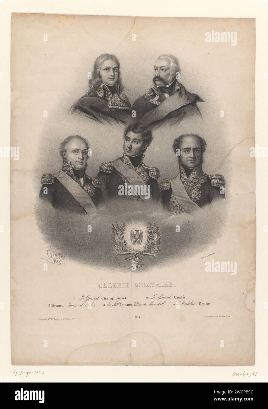 Five portraits of Maarschalken and Generals, Antoine Fulcrand career ...