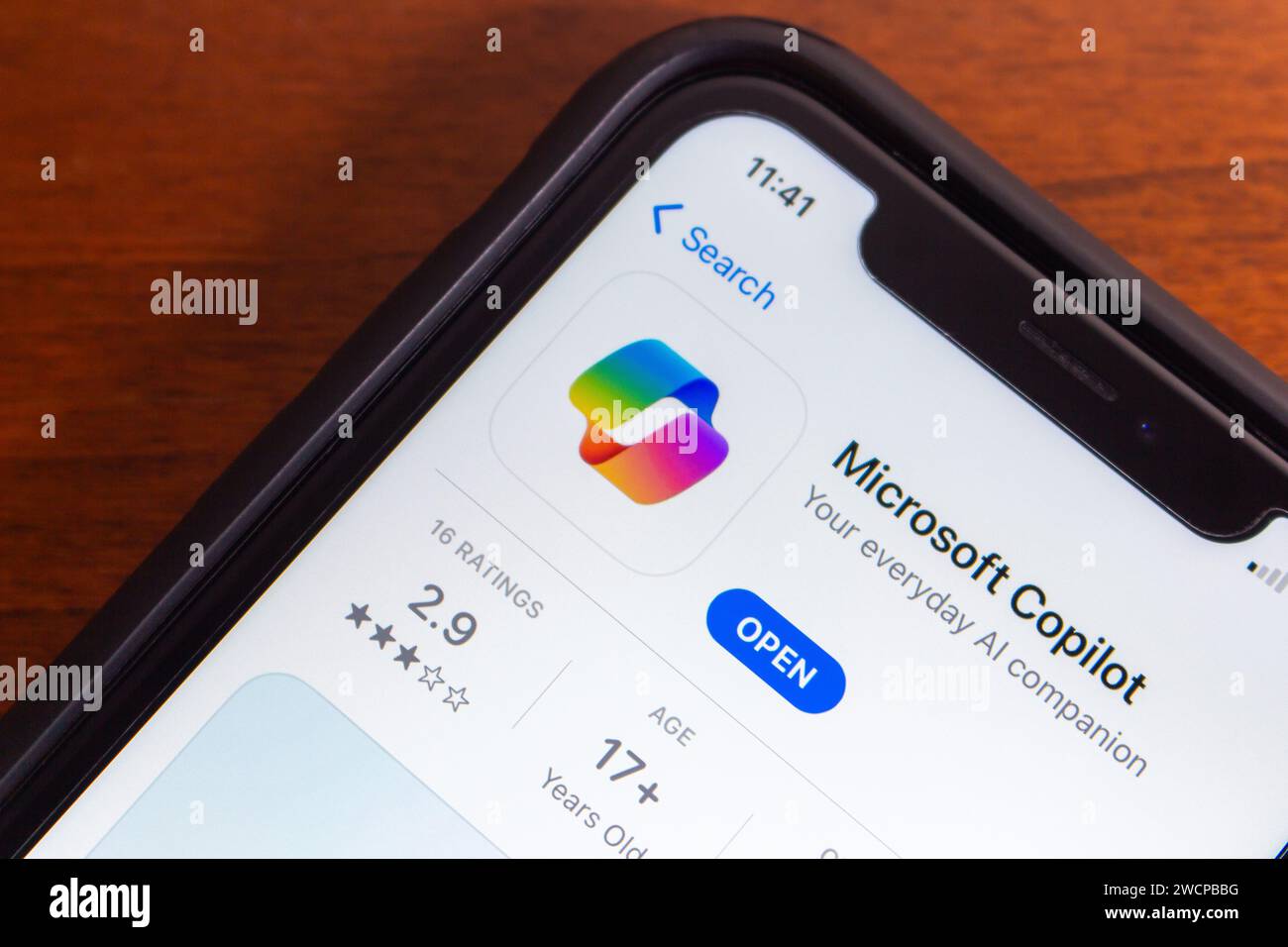 Vancouver, CANADA - Jan 2 2024 : Microsoft Copilot app seen in App ...