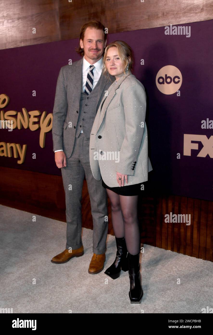 Los Angeles, USA. 15th Jan, 2024. Josh Pence and AJ Michalka arriving ...