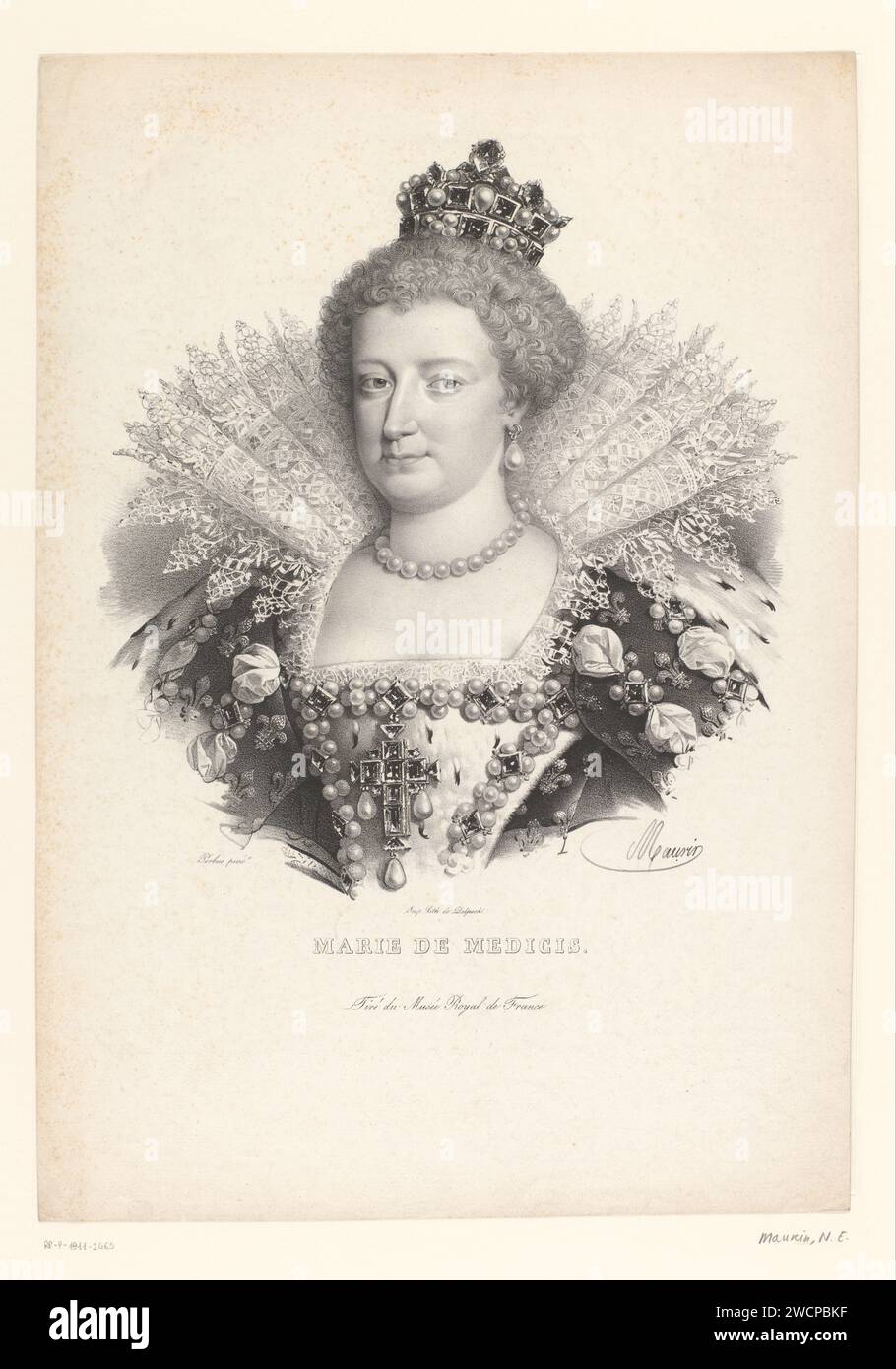 Portrait of Maria de 'Medici, Queen of France, Nicolas Maurin, After ...